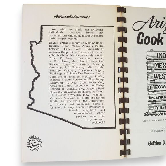 Kitchen | Vtg 1983 Arizona Cookbook Spiral Bound Authentic Indian ...